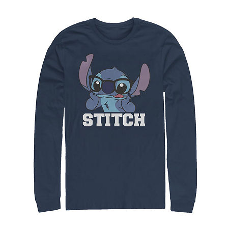 Click here for Mens Long Sleeve Stitch Graphic T-Shirt  Medium  B... prices