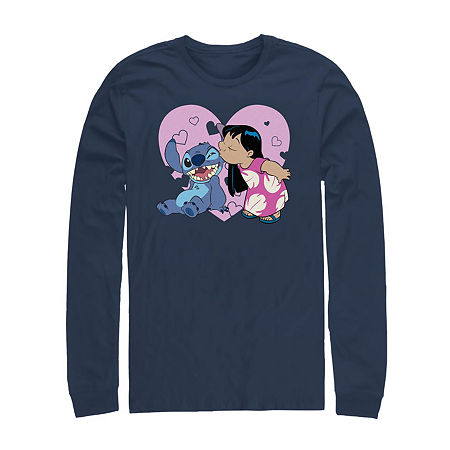 Click here for Mens Long Sleeve Lilo & Stitch Graphic T-Shirt  X-... prices