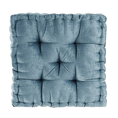 Intelligent Design Azza Chenille Decorative Floor Pillow  20 x 20 - Aqua