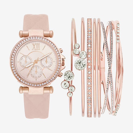 Click here for Jessica Carlyle Womens Blush Leather Strap Watch 3... prices