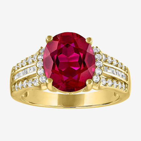 Click here for Womens Gemstone 14K Gold Over Silver Oval Cocktail... prices