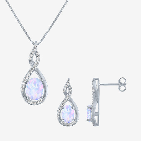 Click here for Gemstone Sterling Silver 2-pc. Oval Jewelry Set  O... prices