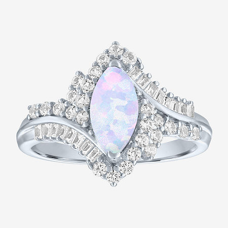 Click here for Gemstone Sterling Silver Marquise Halo Cocktail Ri... prices