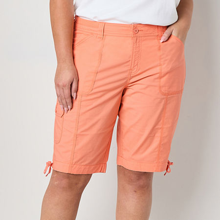 Click here for St. Johns Bay Womens 11 1/2 Mid Rise Plus Bermuda... prices