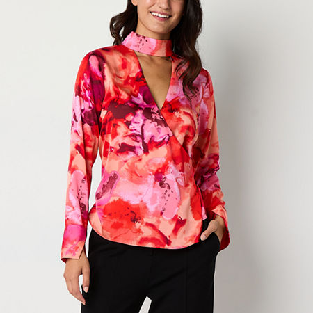 Click here for Bold Elements Womens Mock Neck Long Sleeve Wrap Sh... prices