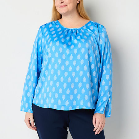 Click here for Liz Claiborne Womens Round Neck Long Sleeve Satin... prices