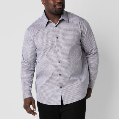 Shaquille O'Neal XLG Mens Long Sleeve Classic Fit Big and Tall Button ...