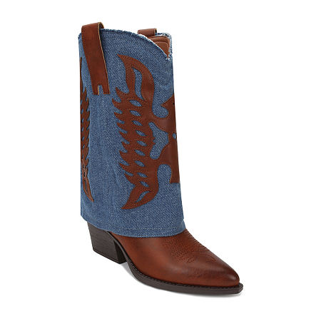 Click here for Yoki Womens Block Heel Cowboy Boots  7 1/2 Medium... prices