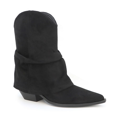 Click here for Yoki Womens Block Heel Slouch Boots  6 Medium  Bla... prices
