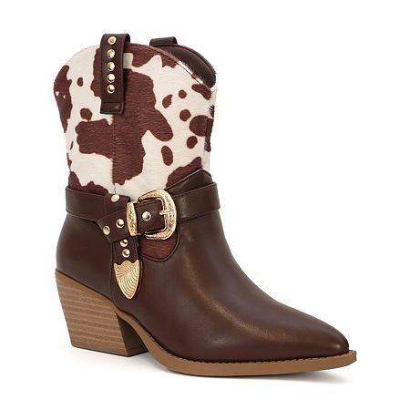 Click here for Yoki Womens Block Heel Booties  9 Medium  Brown prices