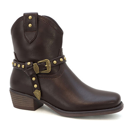 Click here for Yoki Womens Flat Heel Booties  6 Medium  Brown prices