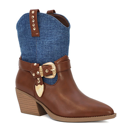 Click here for Yoki Womens Block Heel Booties  10 Medium  Blue prices