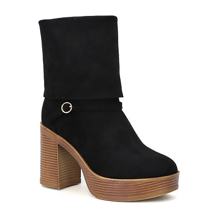 Click here for Yoki Womens Chunky Heel Booties  9 Medium  Black prices