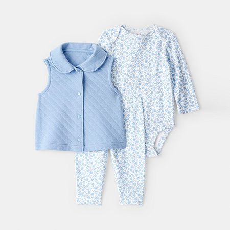 Click here for Carters Baby Girls 3-pc. Pant Set  Newborn  Blue prices