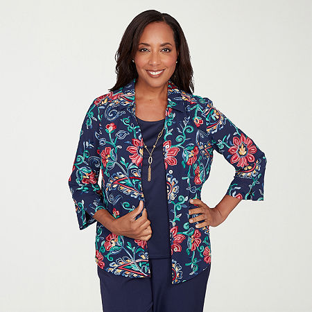 Click here for Alfred Dunner Saratoga Springs Womens Round Neck 3... prices