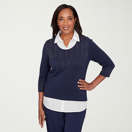 Click here for Alfred Dunner Saratoga Springs Womens 3/4 Sleeve L... prices