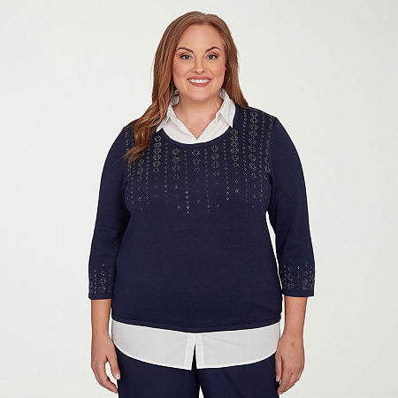 Click here for Alfred Dunner Saratoga Springs Womens 3/4 Sleeve L... prices