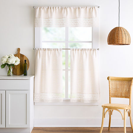 Click here for Peri Home Bahia 3-pc. Rod Pocket Kitchen Curtains... prices