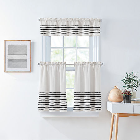 Click here for CHF Global Woven 3-pc. Kitchen Curtains & Drapes W... prices