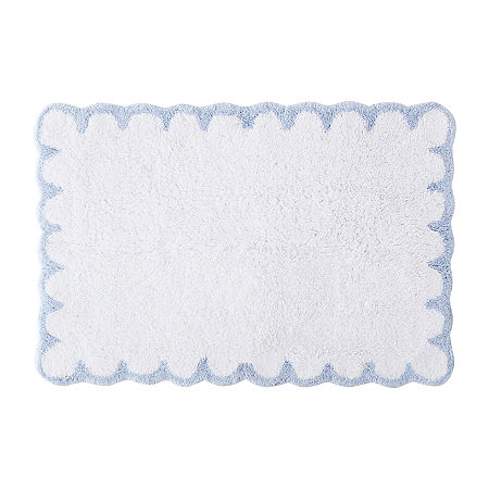 Click here for Peri Home Scallop Cotton Bath Rug  30 x 20 - Blue prices