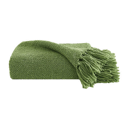 Click here for Brooklyn Loom Boucle Throw  One Size  Green prices