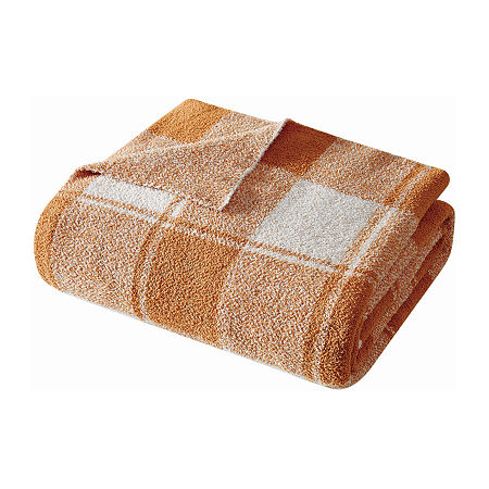 Click here for Brooklyn Loom Dusted Plaid Throw  One Size  Brown prices