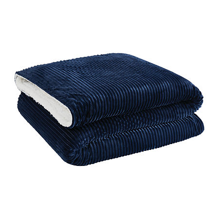 Click here for London Fog Corduroy Throw  One Size  Blue prices