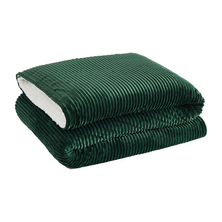 Click here for London Fog Corduroy Throw  One Size  Green prices