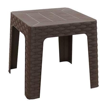 Click here for Weather Resistant Side Table  One Size  Brown prices