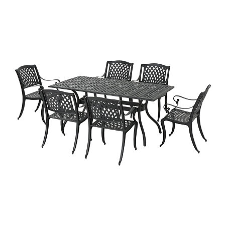 Click here for Cayman 7-pc. Rectangular Dining Set  One Size  Bla... prices