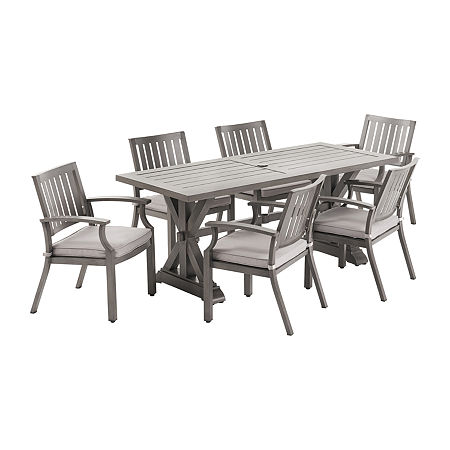 Click here for Lombok 7-pc. Rectangular Dining Set  One Size  Gra... prices