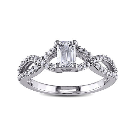 Click here for 4/5 CT.T.W. Natural Diamond 14K White Gold Emerald... prices