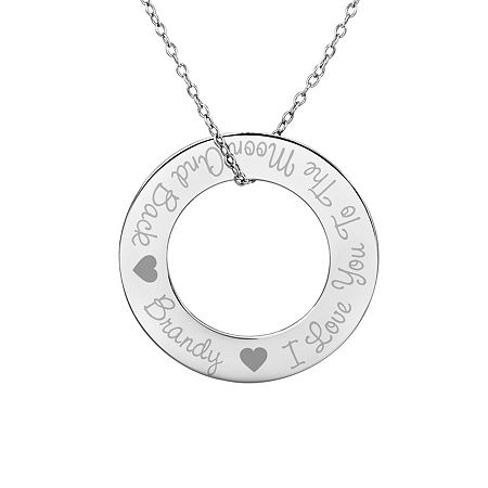 Click here for Personalized Sterling Silver 29mm I Love You To Th... prices