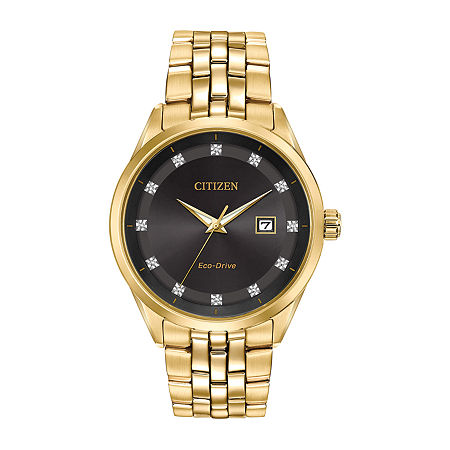 Click here for Citizen Mens Eco-Drive Corso Diamond-Accent Gold-T... prices