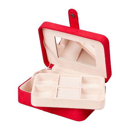 Click here for Mele & Co. Giana Plush Fabric Jewelry Box with Lif... prices