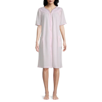 Adonna Womens Waffle Short Sleeve Knee Length Robe - JCPenney