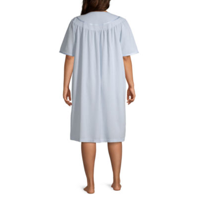 Adonna Womens Plus Waffle Short Sleeve Knee Length Robe - JCPenney
