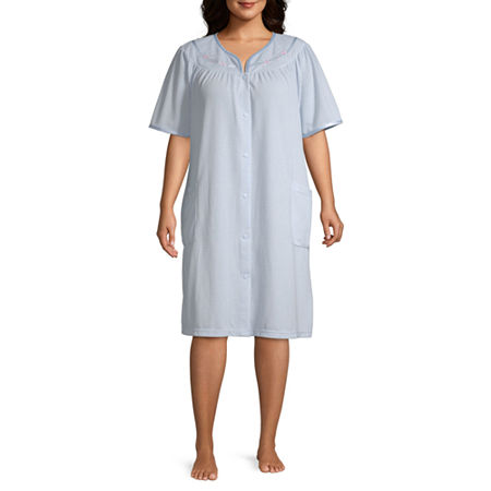 Click here for Adonna Womens Plus Waffle Short Sleeve Knee Length... prices