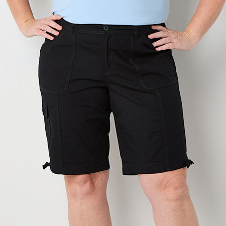 Click here for St. Johns Bay Womens 11 1/2 Mid Rise Plus Bermuda... prices