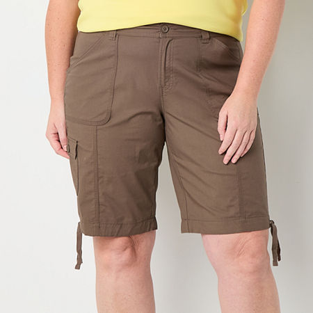 Click here for St. Johns Bay Womens 11 1/2 Mid Rise Plus Bermuda... prices