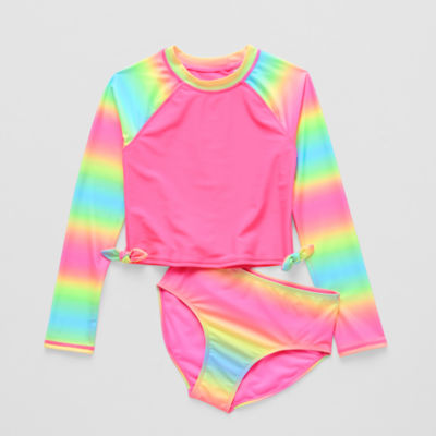 Thereabouts Little & Big Kid Girls Tie Dye Rash Guard Set, Color ...