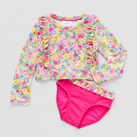 Click here for Okie Dokie Toddler Girls Floral 2-pc. Rash Guard S... prices