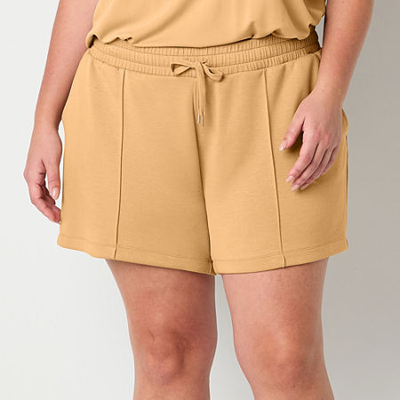 Click here for Stylus Womens High Rise Plus Pull-On Short  3x  Br... prices