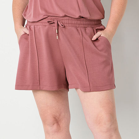 Click here for Stylus Womens High Rise Plus Pull-On Short  1x  Pi... prices
