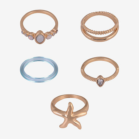 Click here for Arizona Gold Tone Starfish Womens Ring Set  One Si... prices