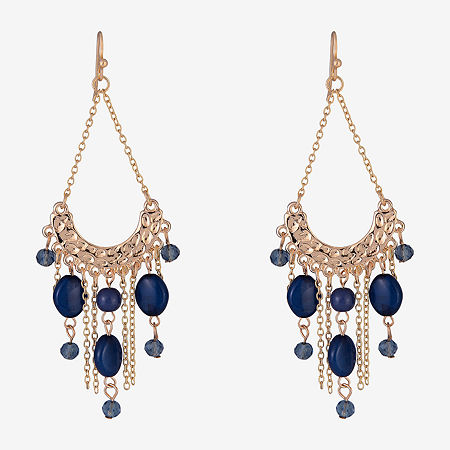 Click here for Mixit Gold Tone Womens Drop Earrings  One Size  Bl... prices