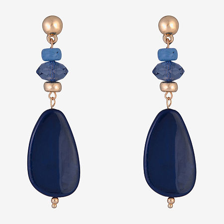 Click here for Mixit Gold Tone Womens Drop Earrings  One Size  Bl... prices