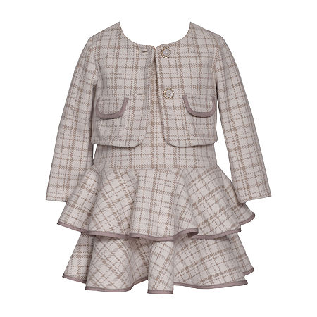 Click here for Bonnie Baby Baby Girls 2-Piece Tiered Plaid Jacket... prices