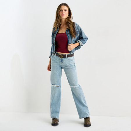 Click here for Arizona Womens Juniors Low Rise Straight Leg Jean... prices