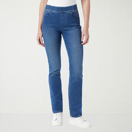 Gloria Vanderbilt No Womens High Rise Straight Leg Jean  18  Blue